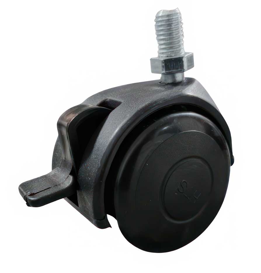 Plastic Big Screw with Brake Caster 50 mm / M10 | Elkhalil Wood